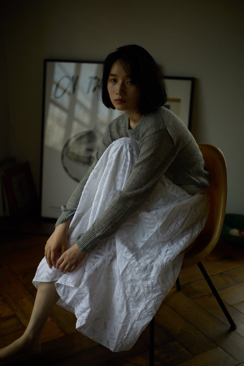Alpaca sheer knit / GRAY – Abel Official Online Shop