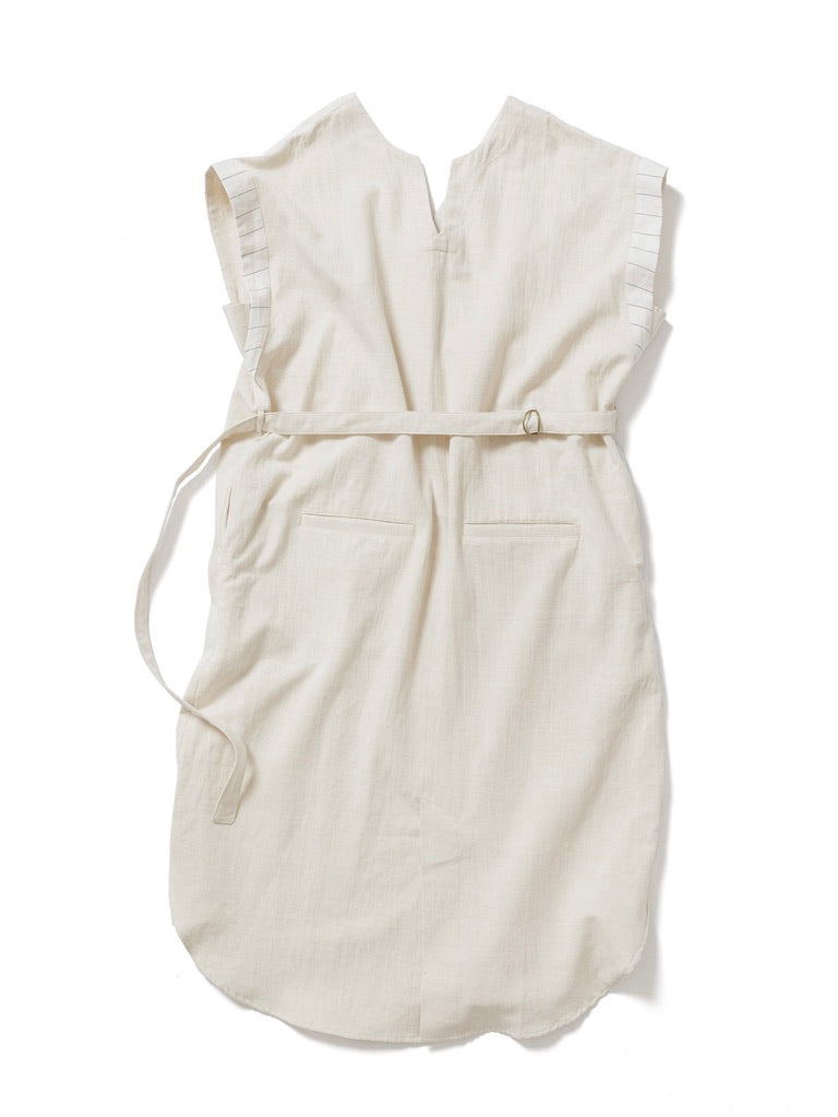 Linen cache-coeur dress / ECRU – Abel Official Online Shop